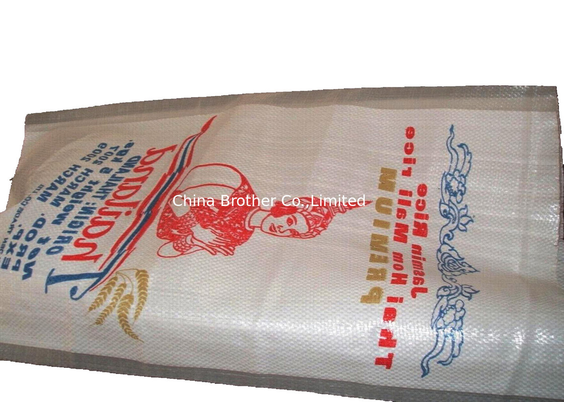 25 Kg Laminated PP Woven Sack Bags For Rice / Sugar / Salt / Potato ...