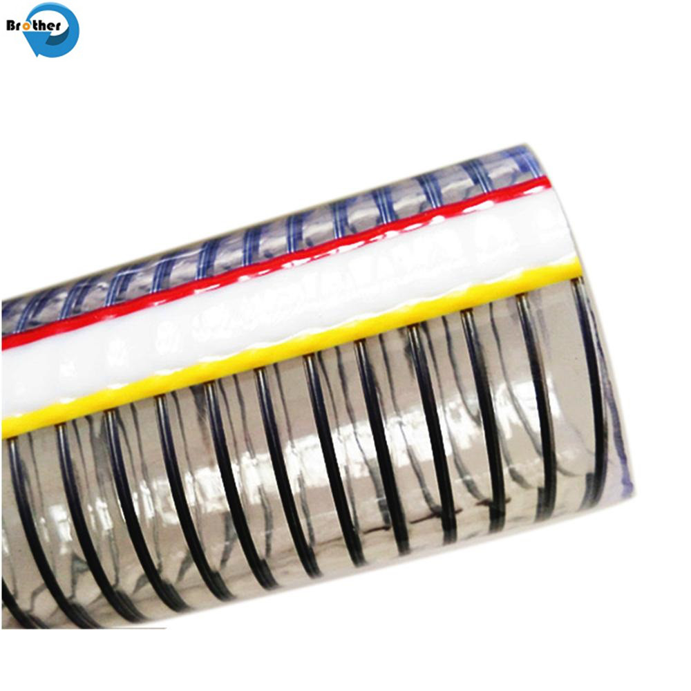 Flexible Clear PVC Spring Spiral Steel Wire Reinforced Water Fuel ...