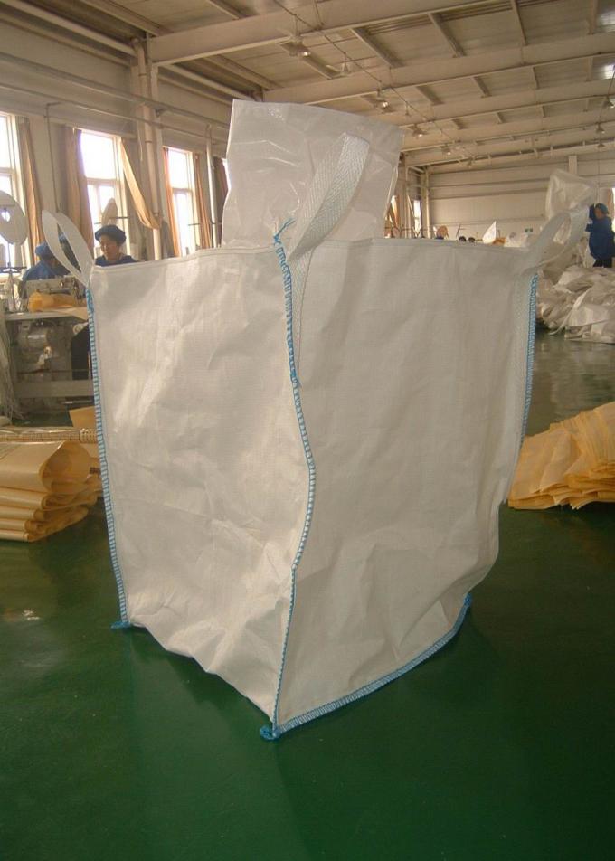 Circular / Tubular Half Cross Corner PP FIBC Jumbo Bags Container With ...