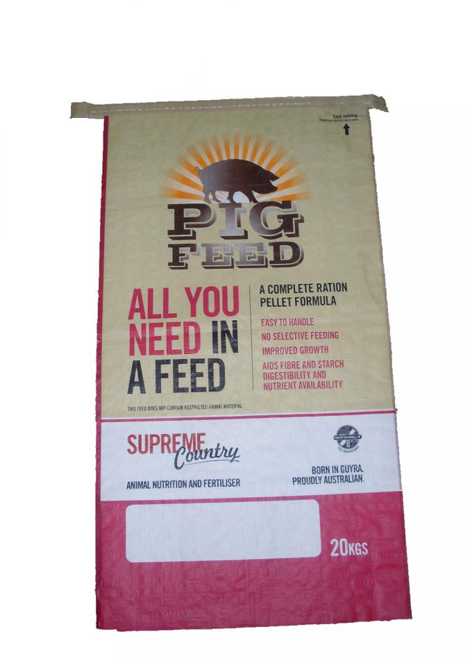 Biodegradable Woven Polypropylene Feed Bags Square Bottom