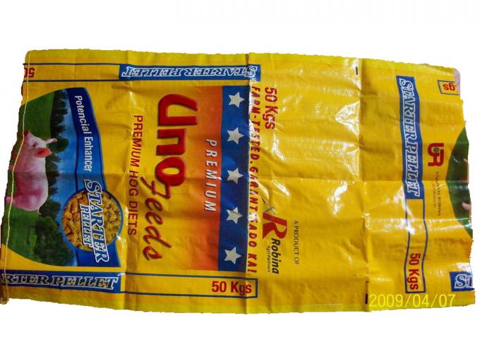 Thick Woven Polypropylene Feed Bags 50lb Lightweight